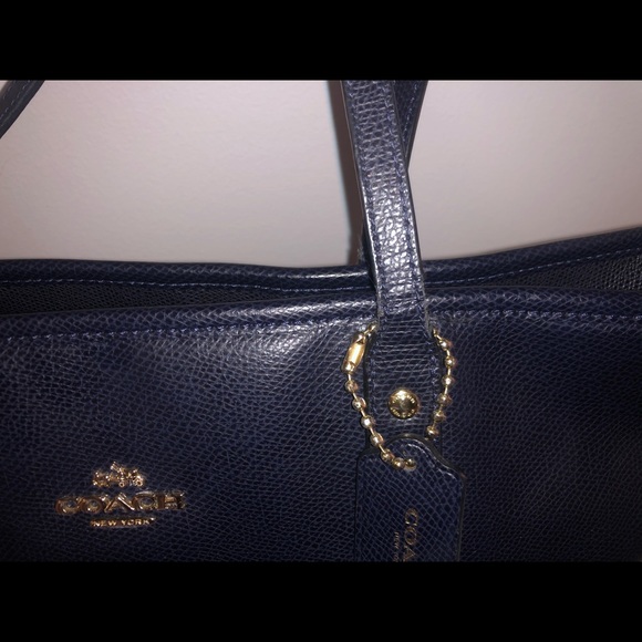 Coach | Bags | Coach Tote In Navy Blue | Poshmark